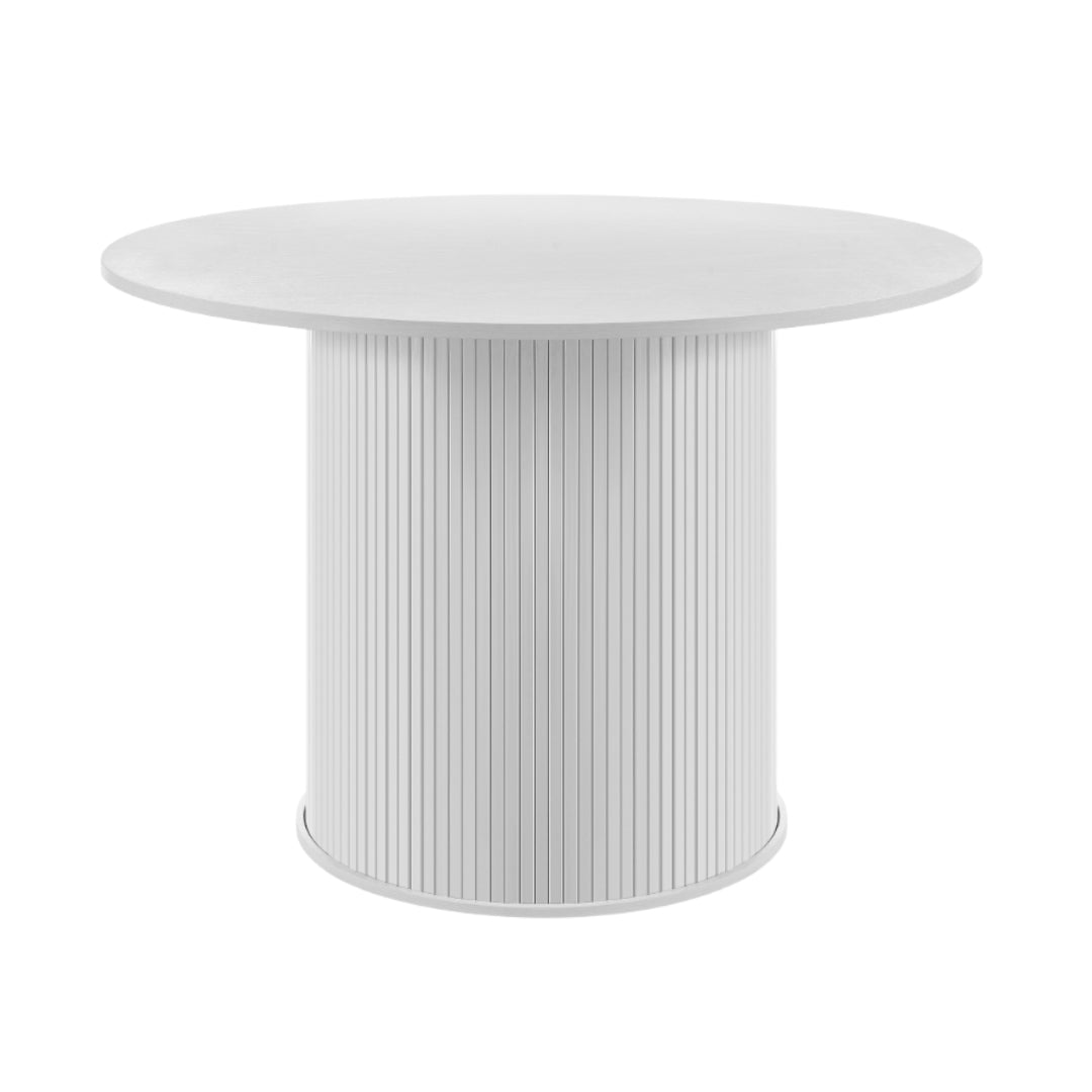White Round Ripple Table Hire | Brooke’s Party Hire